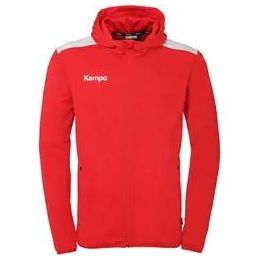 Kempa Emotion 27 Trainingsjacke mit Kapuze Herren rot/wei&szlig; XXL