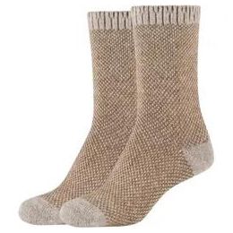 2er Pack Camano Cosy Soft Cashmere Crew Socken Damen 8201 - nature 39-42