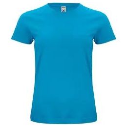 Clique Classic Bio-Baumwoll T-Shirt Damen 54 - t&uuml;rkis S