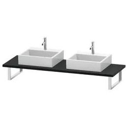 Duravit DuraStyle Konsole DS107C01616 f&uuml;r Aufsatzbecken, 2 Ausschnitte, St&auml;rke 3 cm, Eiche schwarz