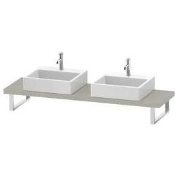 Duravit DuraStyle Konsole DS101C09191 f&uuml;r Aufsatzbecken, 2 Ausschnitte, St&auml;rke 4.5 cm, Taupe