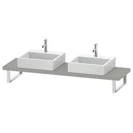 Duravit DuraStyle Konsole DS101C00707 f&uuml;r Aufsatzbecken, 2 Ausschnitte, St&auml;rke 4.5 cm, Betongrau matt