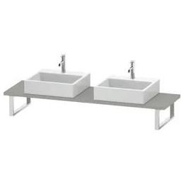 Duravit DuraStyle Konsole DS105C00707 f&uuml;r Aufsatzbecken, 2 Ausschnitte, St&auml;rke 3 cm, Betongrau matt