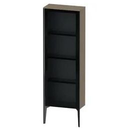Duravit XViu Halbhochschrank XV1366LB235 50x24x133cm, Glast&uuml;r, schwarz matt, T&uuml;r links, Eiche terra