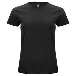 Clique Classic Bio-Baumwoll T-Shirt Damen 99 - schwarz L