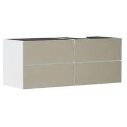 Hansgrohe Xevolos E Waschtischunterschrank 54239390 1370x555x550mm, 4 Schubladen, rechts, mattwei&szlig;, bronze Struktur