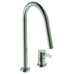 Ideal Standard Gusto K&uuml;chen-2-Loch-Armatur BD422GN silver storm, mit hohem Rohrauslauf