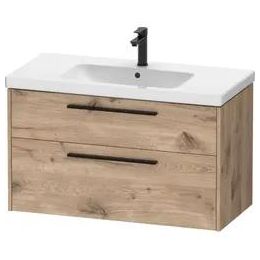 Duravit D-Code Waschtischunterschrank DC46730BD550000 ,Griff Diamantschwarz, Eiche Marmor, Wandh&auml;ngend, Schubk&auml;sten 2, 984x555x460 mm