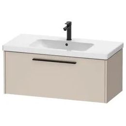Duravit D-Code Waschtischunterschrank DC46680BD910000 Griff Diamantschwarz, Taupe Matt, Wandh&auml;ngend, Auszug 1, 984x400x460 mm