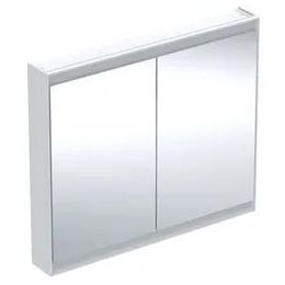 Geberit One Spiegelschrank 505814002 105 x 90 x 15 cm, wei&szlig;/Aluminium pulverbeschichtet, mit ComfortLight, 2 T&uuml;ren