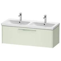 Duravit D-Code Doppel-Waschtischunterschrank DC4669010HH0000 Griff Chrom, Blassgr&uuml;n Matt, Wandh&auml;ngend, Auszug 1, 184x400x460 mm