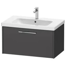 Duravit D-Code Waschtischunterschrank DC4667010490000 Griff Chrom, Graphit Matt, Wandh&auml;ngend, Auszug 1, 784x400x460 mm