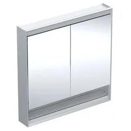 Geberit One Spiegelschrank 505833001 90 x 90 x 15cm, Aluminium eloxiert, mit Nische und ComfortLight, 2 T&uuml;ren