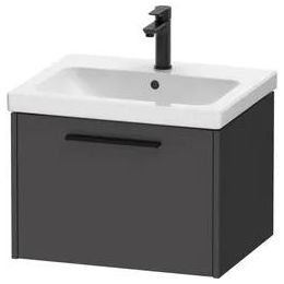 Duravit D-Code Waschtischunterschrank DC46650BD490000 Griff Diamantschwarz, Graphit Matt, Wandh&auml;ngend, Auszug 1, 584x400x460 mm