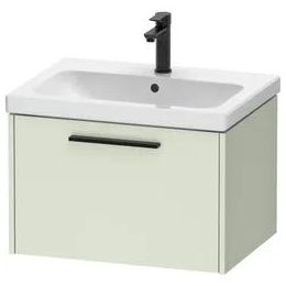 Duravit D-Code Waschtischunterschrank DC46660BDHH0000 Griff Diamantschwarz, Blassgr&uuml;n Matt, Wandh&auml;ngend, Auszug 1, 634x400x460 mm