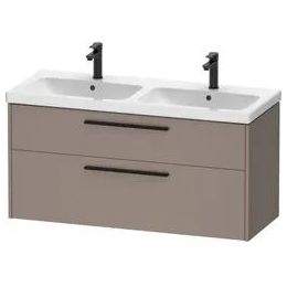 Duravit D-Code Doppel-Waschtischunterschrank DC46740BD430000 ,Griff Diamantschwarz, Basalt Matt, Wandh&auml;ngend, Schubk&auml;sten 2, 1184x555x460 mm