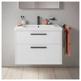 Duravit D-Code Waschtischunterschrank DC46720BD180000 ,Griff Diamantschwarz, Wei&szlig; Matt, Wandh&auml;ngend, Schubk&auml;sten 2, 784x555x460 mm