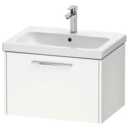 Duravit D-Code Waschtischunterschrank DC4666010180000 Griff Chrom, Wei&szlig; Matt, Wandh&auml;ngend, Auszug 1, 634x400x460 mm