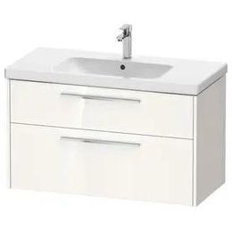 Duravit D-Code Waschtischunterschrank DC4673010220000 ,Griff Chrom, Wei&szlig; Hochglanz, Wandh&auml;ngend, Schubk&auml;sten 2, 984x555x460 mm