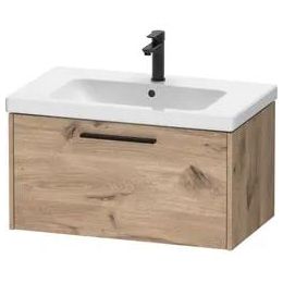 Duravit D-Code Waschtischunterschrank DC46670BD550000 Griff Diamantschwarz, Eiche Marmor, Wandh&auml;ngend, Auszug 1, 784x400x460 mm