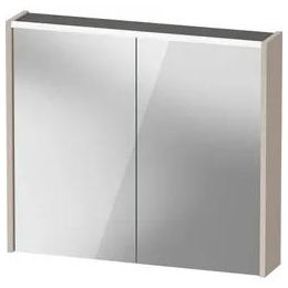 Duravit D-Code Spiegelschrank Verspiegelt DC7106091912000 800x700x148, Taupe Matt, Steckdose J, LED Beleuchtung