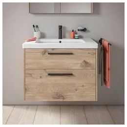 Duravit D-Code Waschtischunterschrank DC46720BD550000 ,Griff Diamantschwarz, Eiche Marmor, Wandh&auml;ngend, Schubk&auml;sten 2, 784x555x460 mm