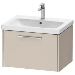 Duravit D-Code Waschtischunterschrank DC4666010910000 Griff Chrom, Taupe Matt, Wandh&auml;ngend, Auszug 1, 634x400x460 mm