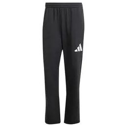 Adidas Essentials Wide Leg 3-Streifen Logo Jogginghose Herren JF3604 - black/white XS