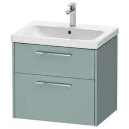 Duravit D-Code Waschtischunterschrank DC4671010HG0000 ,Griff Chrom, Fjordgr&uuml;n Matt, Wandh&auml;ngend Schubk&auml;sten 2, 634x555x460 mm