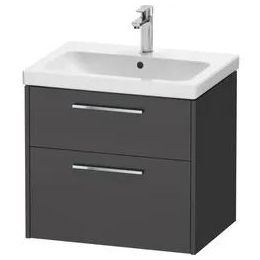 Duravit D-Code Waschtischunterschrank DC4671010490000 ,Griff Chrom, Graphit Matt, Wandh&auml;ngend, Schubk&auml;sten 2, 634x555x460 mm