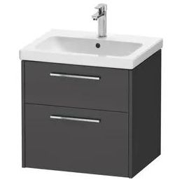 Duravit D-Code Waschtischunterschrank DC4670010490000 ,Griff Chrom, Graphit Matt, Wandh&auml;ngend, Schubk&auml;sten 2, 584x555x460 mm