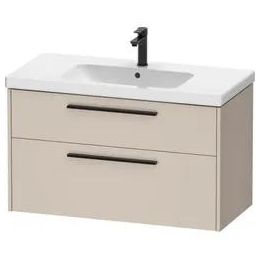 Duravit D-Code Waschtischunterschrank DC46730BD910000 ,Griff Diamantschwarz, Taupe Matt, Wandh&auml;ngend, Schubk&auml;sten 2, 984x555x460 mm
