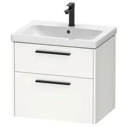 Duravit D-Code Waschtischunterschrank DC46710BD180000 ,Griff Diamantschwarz, Wei&szlig; Matt, Wandh&auml;ngend, Schubk&auml;sten 2, 634x555x460 mm