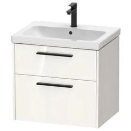 Duravit D-Code Waschtischunterschrank DC46710BD220000 ,Griff Diamantschwarz, Wei&szlig; Hochglanz, Wandh&auml;ngend, Schubk&auml;sten 2, 634x555x460 mm