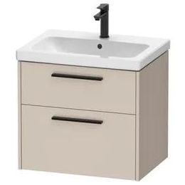 Duravit D-Code Waschtischunterschrank DC46710BD910000 ,Griff Diamantschwarz, Taupe Matt, Wandh&auml;ngend, Schubk&auml;sten 2, 634x555x460 mm