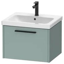 Duravit D-Code Waschtischunterschrank DC46650BDHG0000 Griff Diamantschwarz, Fjordgr&uuml;n Matt, Wandh&auml;ngend, Auszug 1, 584x400x460 mm
