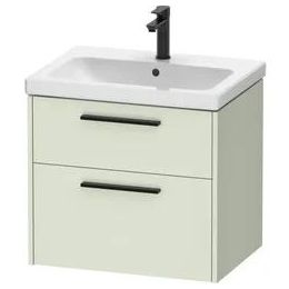 Duravit D-Code Waschtischunterschrank DC46710BDHH0000 ,Griff Diamantschwarz, Blassgr&uuml;n Matt, Wandh&auml;ngend, Schubk&auml;sten 2 634x555x460 mm