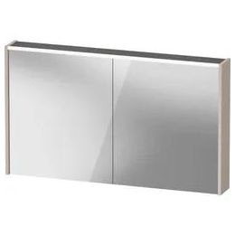 Duravit D-Code Spiegelschrank Verspiegelt DC7108091912000 1200x700x148, Taupe Matt, Steckdose J, LED Beleuchtung