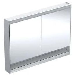 Geberit One Spiegelschrank 505835001 120 x 90 x 15 cm, Aluminium eloxiert, mit Nische und ComfortLight, 2 T&uuml;ren