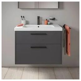 Duravit D-Code Waschtischunterschrank DC46720BD490000 ,Griff Diamantschwarz, Graphit Matt, Wandh&auml;ngend, Schubk&auml;sten 2, 784x555x460 mm