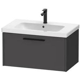 Duravit D-Code Waschtischunterschrank DC46670BD490000 Griff Diamantschwarz, Graphit Matt, Wandh&auml;ngend, Auszug 1, 784x400x460 mm
