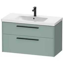 Duravit D-Code Waschtischunterschrank DC46730BDHG0000 ,Griff Diamantschwarz, Fjordgr&uuml;n Matt, Wandh&auml;ngend, Schubk&auml;sten 2, 984x555x460 mm