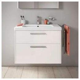 Duravit D-Code Waschtischunterschrank DC4672010220000 ,Griff Chrom, Wei&szlig; Hochglanz, Wandh&auml;ngend, Schubk&auml;sten 2, 784x555x460 mm