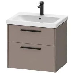 Duravit D-Code Waschtischunterschrank DC46710BD430000 ,Griff Diamantschwarz, Basalt matt, Wandh&auml;ngend, Schubk&auml;sten 2, 634x555x460 mm