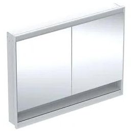 Geberit One Spiegelschrank 505825002 120 x 90 x 15 cm, wei&szlig;/Aluminium pulverbeschichtet, mit Nische und ComfortLight, 2 T&uuml;ren