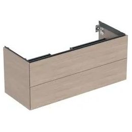 Geberit One Waschtisch-Unterschrank 505265005 118,4 x 50,4 x 47 cm, Eiche/Melamin Holzstruktur, 2 Schubladen