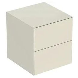 Geberit One Seitenschrank 505077004 45x49,2x47cm, 2 Schubladen, sand-grau/lackiert hochgl&auml;nzend