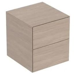 Geberit One Seitenschrank 505077005 45x49,2x47cm, 2 Schubladen, Eiche/Melamin Holzstruktur