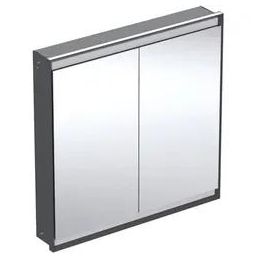 Geberit One Unterputz Spiegelschrank 505803007 90 x 90 x 15cm, schwarz matt/Aluminium pulverbeschichtet, mit ComfortLight, 2 T&uuml;ren