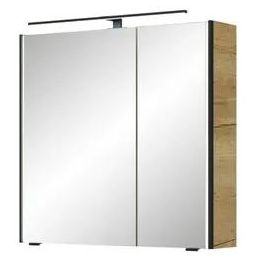 Pelipal Serie 7045 Spiegelschrank SEEA02473L167BA LED-Plus-Aufsatzleuchte, zweit&uuml;rig, schwarz, 70 cm